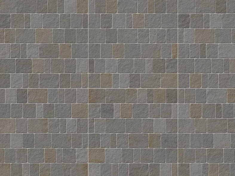 Full Color Bluestone Cobblestone Multisize - Deck Tile Direct